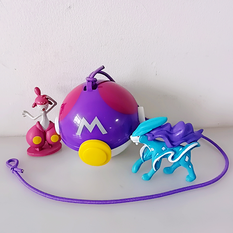 7cm Pokemon Elastic Rope Pokeball With Cartoons Movie Anime Figure ...