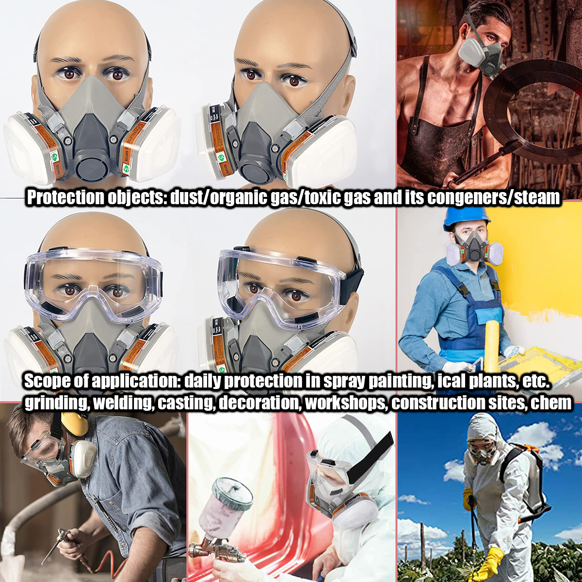 Full Face Gas Mask 6800 Same Style Respirator Pesticide Decoration ...