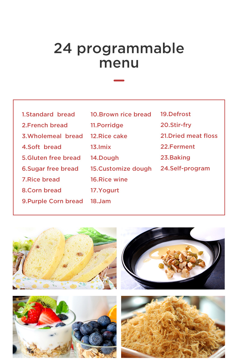 Petrus Bread Maker Machine 24 Programmable Menu Multi-Function With Automatic Nuts Dispenser ...