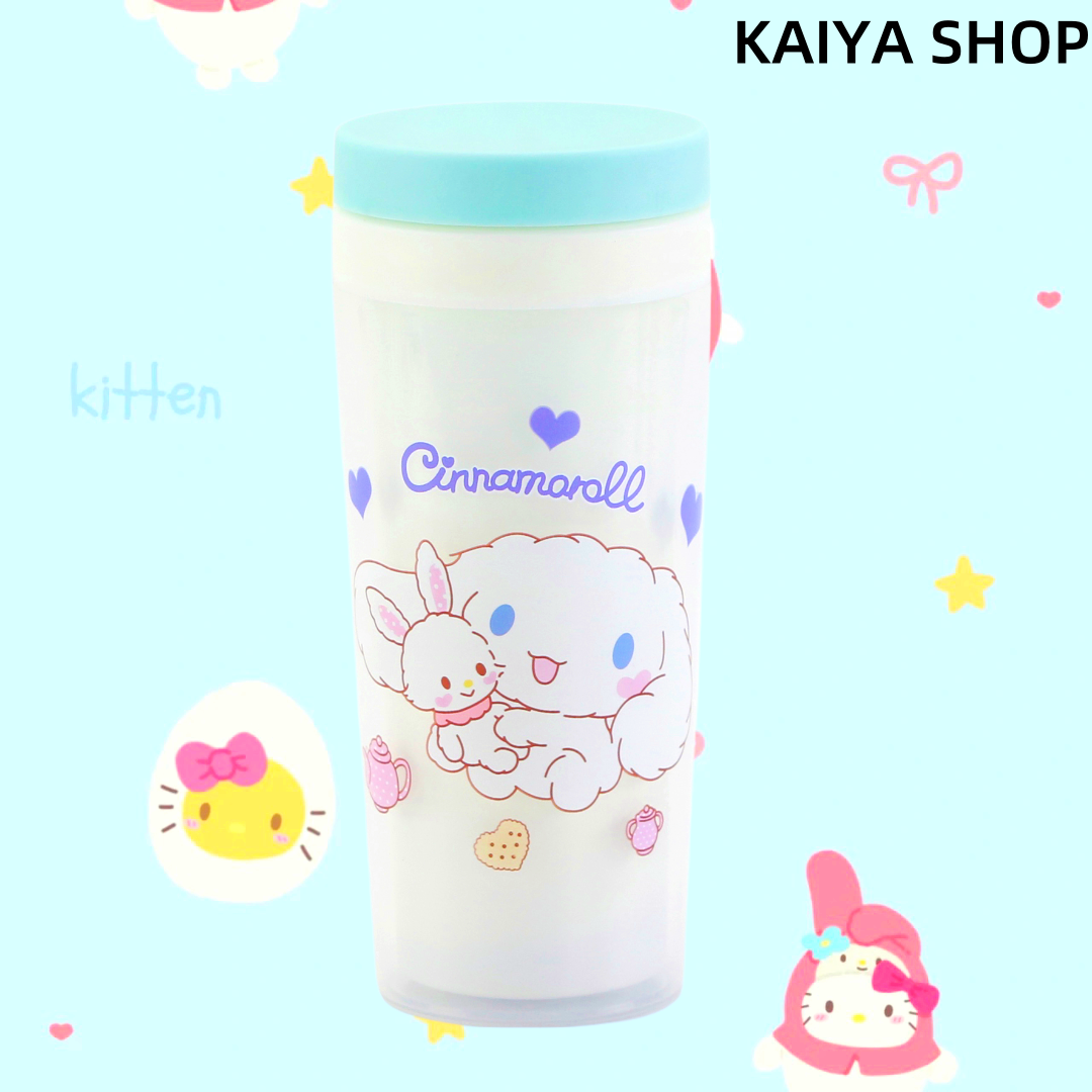 Cute sanrio double drinking cup Cinnamorol/Kuromi/Pom Pom Purin/Melody ...