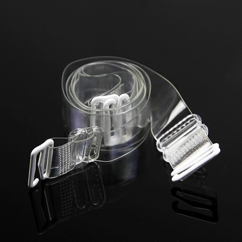 2PCS Clear Transparent Invisible Adjustable sexy Bra Set Shoulder hook ...