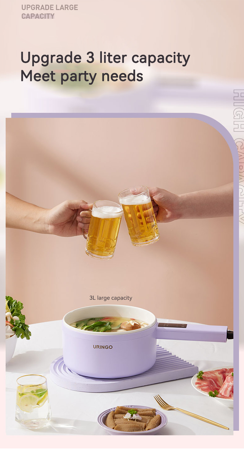 URINGO Multi Cooker Electrical Non-Stick Ceramic Coating ...