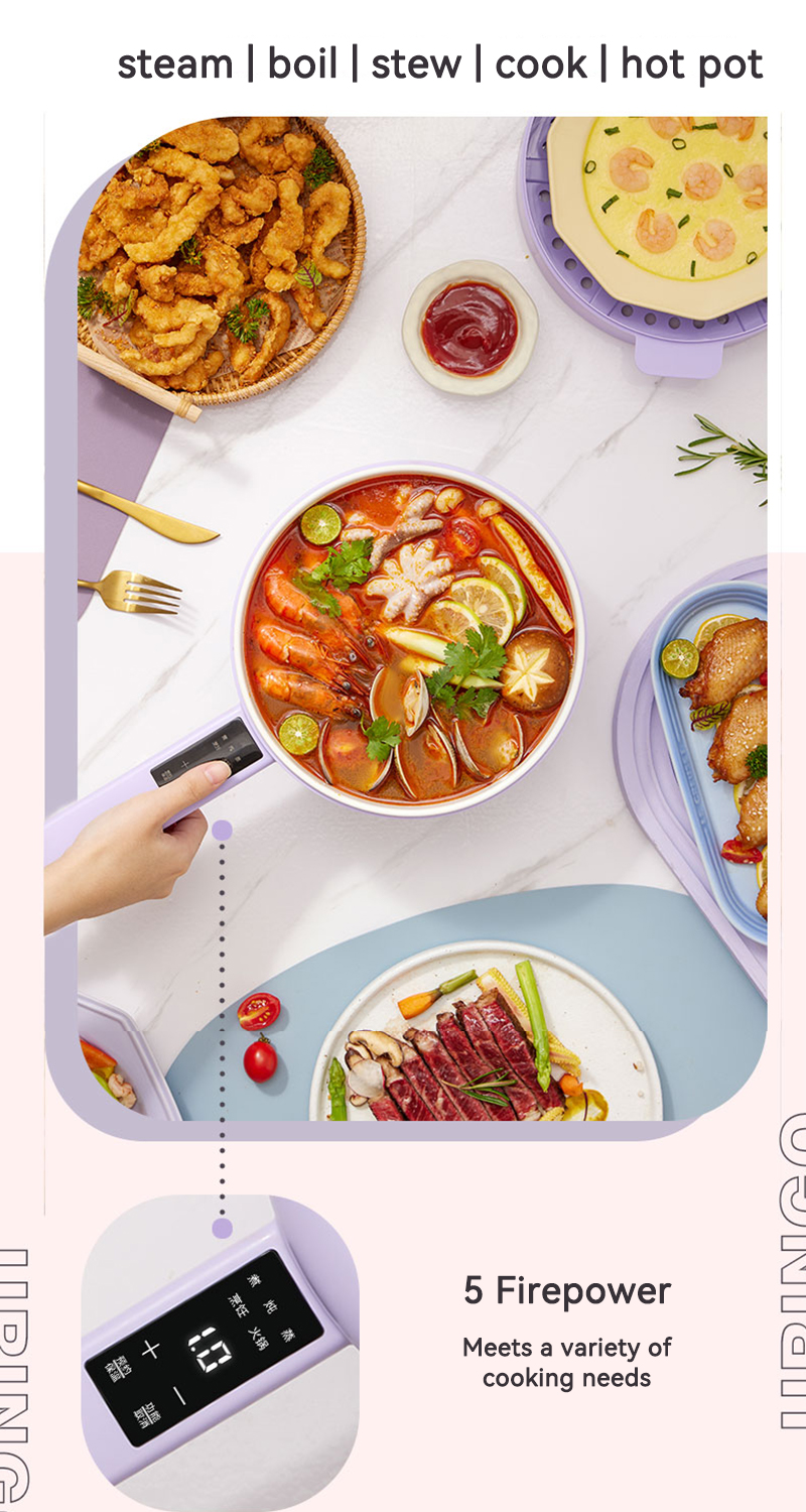 URINGO Multi Cooker Electrical Non-Stick Ceramic Coating ...