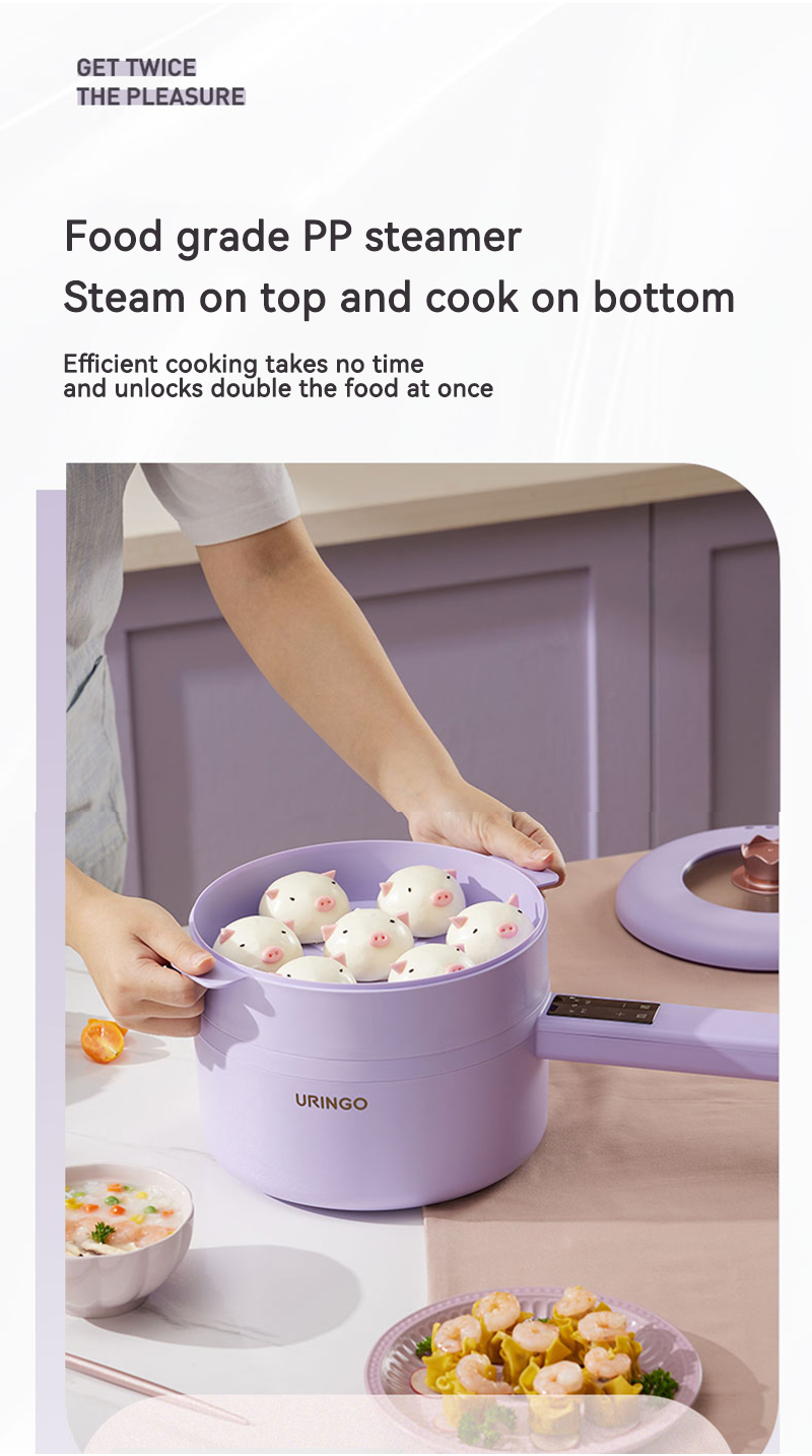 URINGO Multi Cooker Electrical Non-Stick Ceramic Coating ...