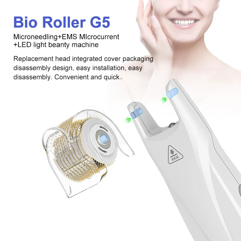 Derma Roller For Beard Hair Growth Beauty Microneedle Face Lifting LED ...
