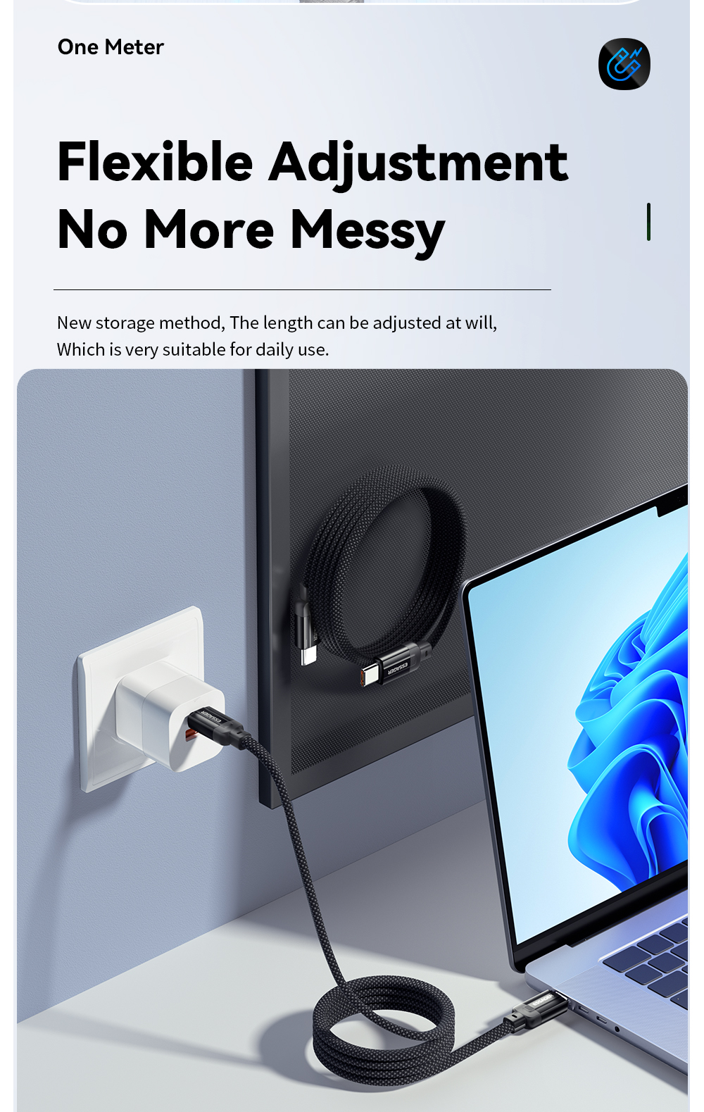 Essager Magnetic Data Cable Type C Ios USB A Fast Charging Cable For ...
