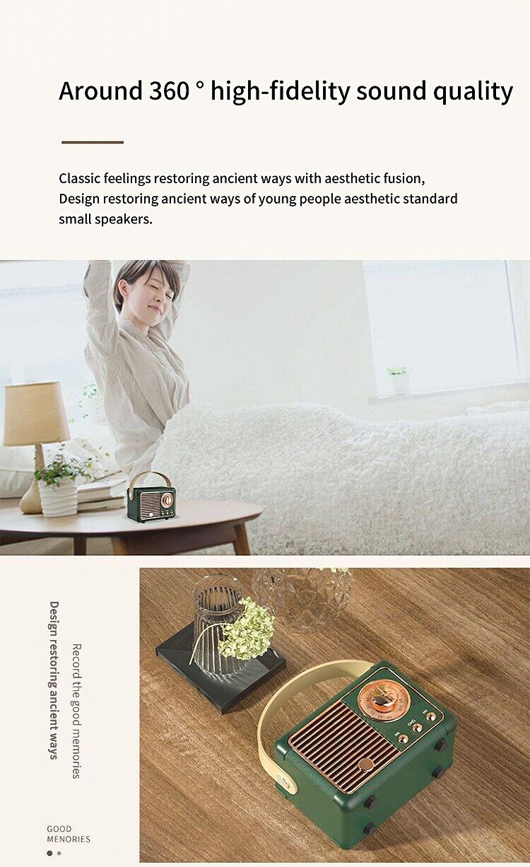 New Retro Bluetooth Speaker HM11 Classical Retro Music Player Sound ...