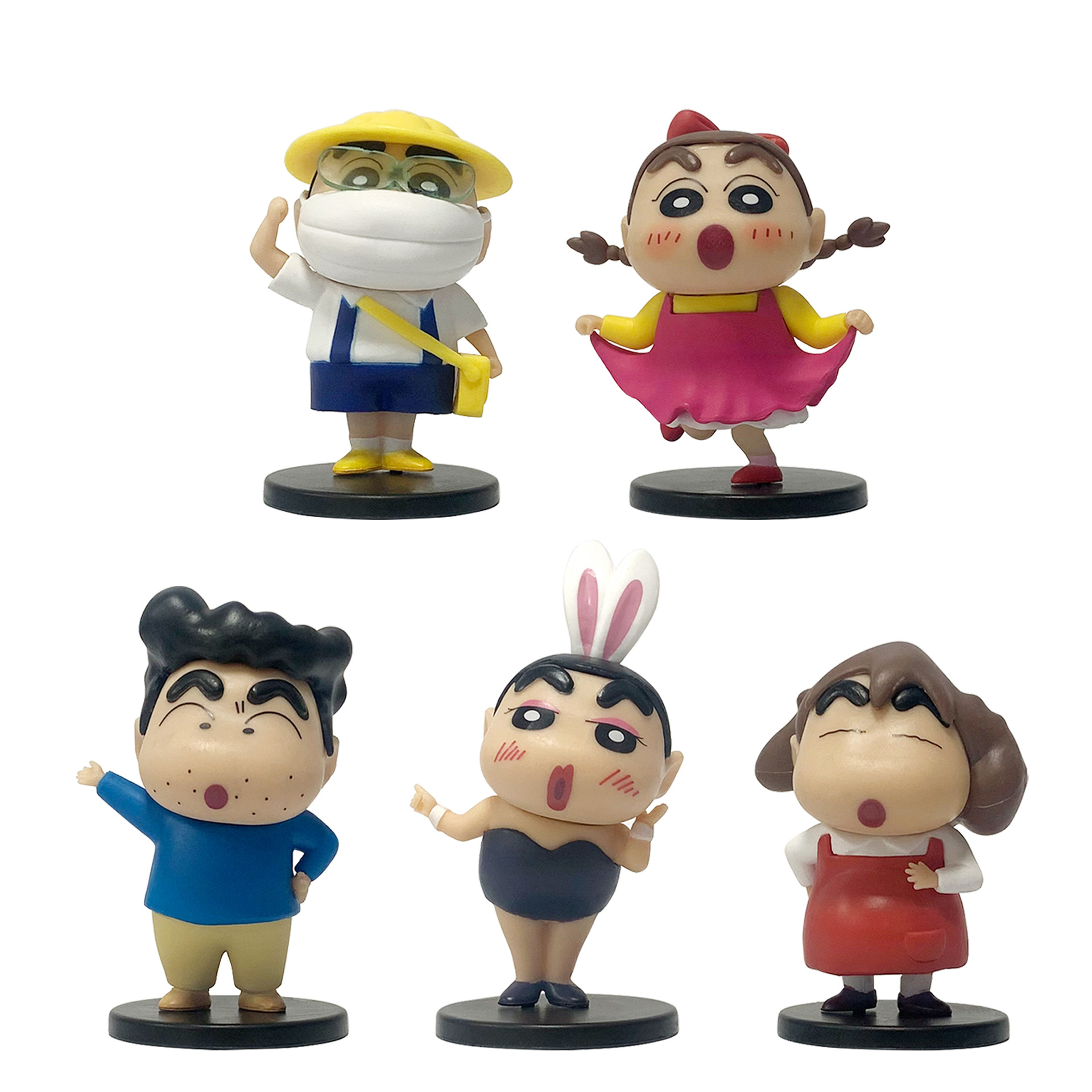 8Pcs/Set 5-9cm Anime Crayon Shin-chan Figure Nohara Shinnosuke Cosplay ...