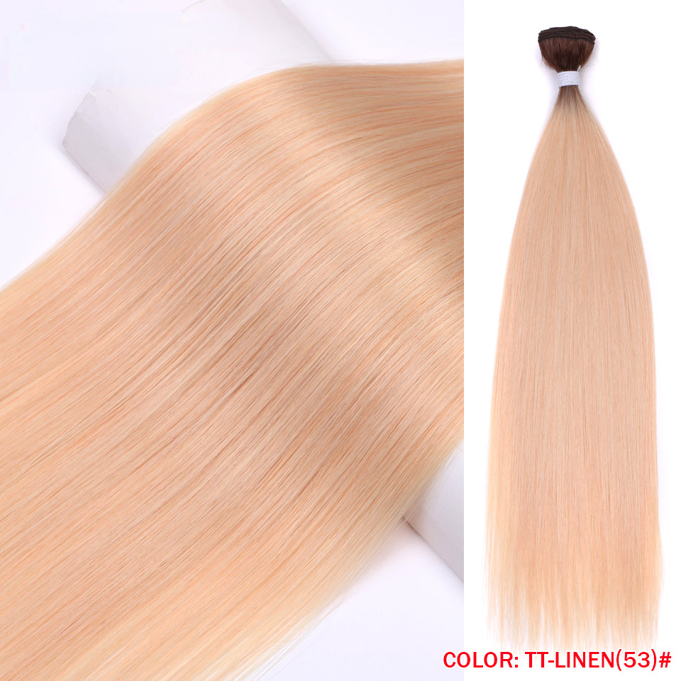 Bone Straight Hair Extensions Ombre Blonde Hair Bundles Super Long Hair ...