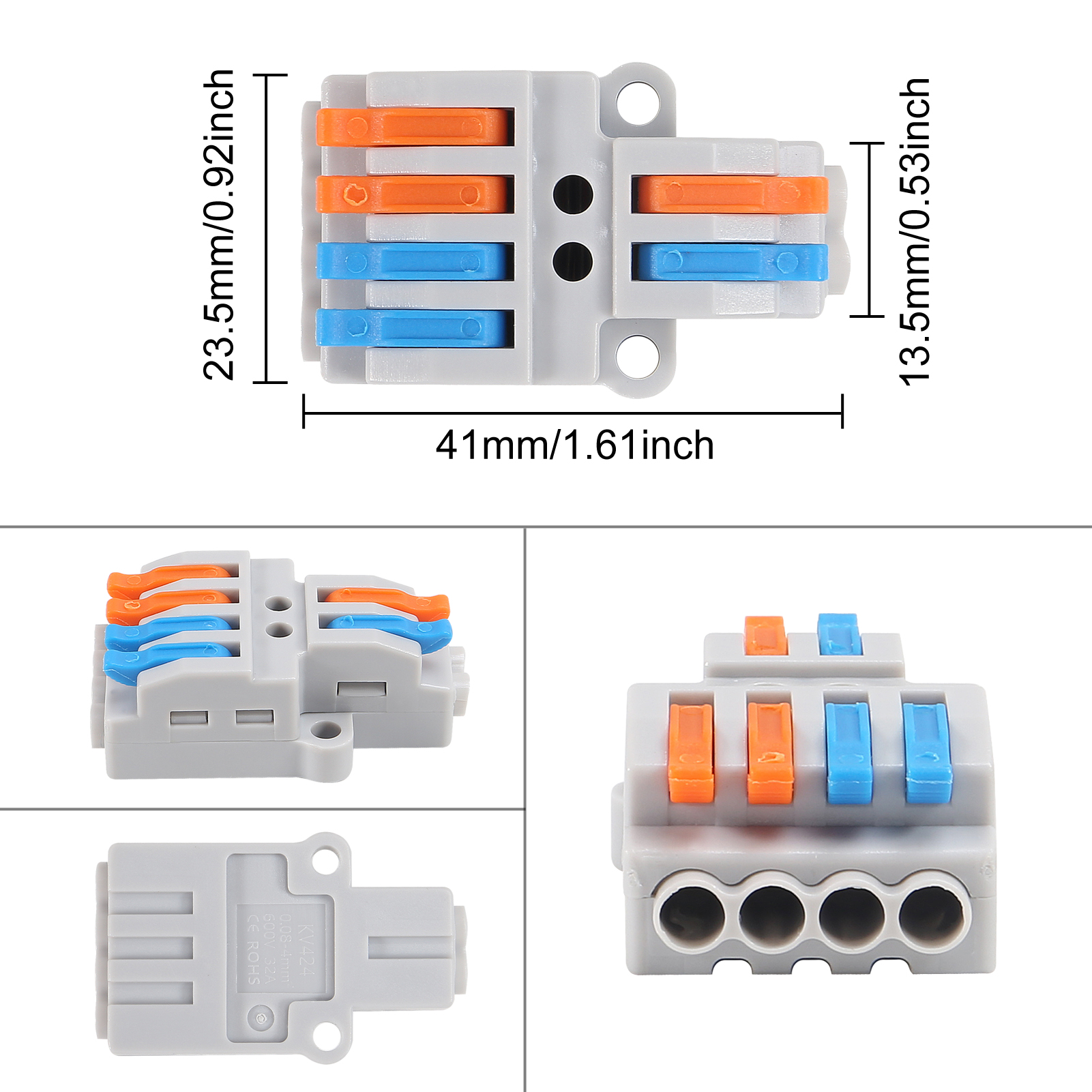 5 Pcs Compact Splicing Wire Connectors Assortment Pack Lever Connector ...
