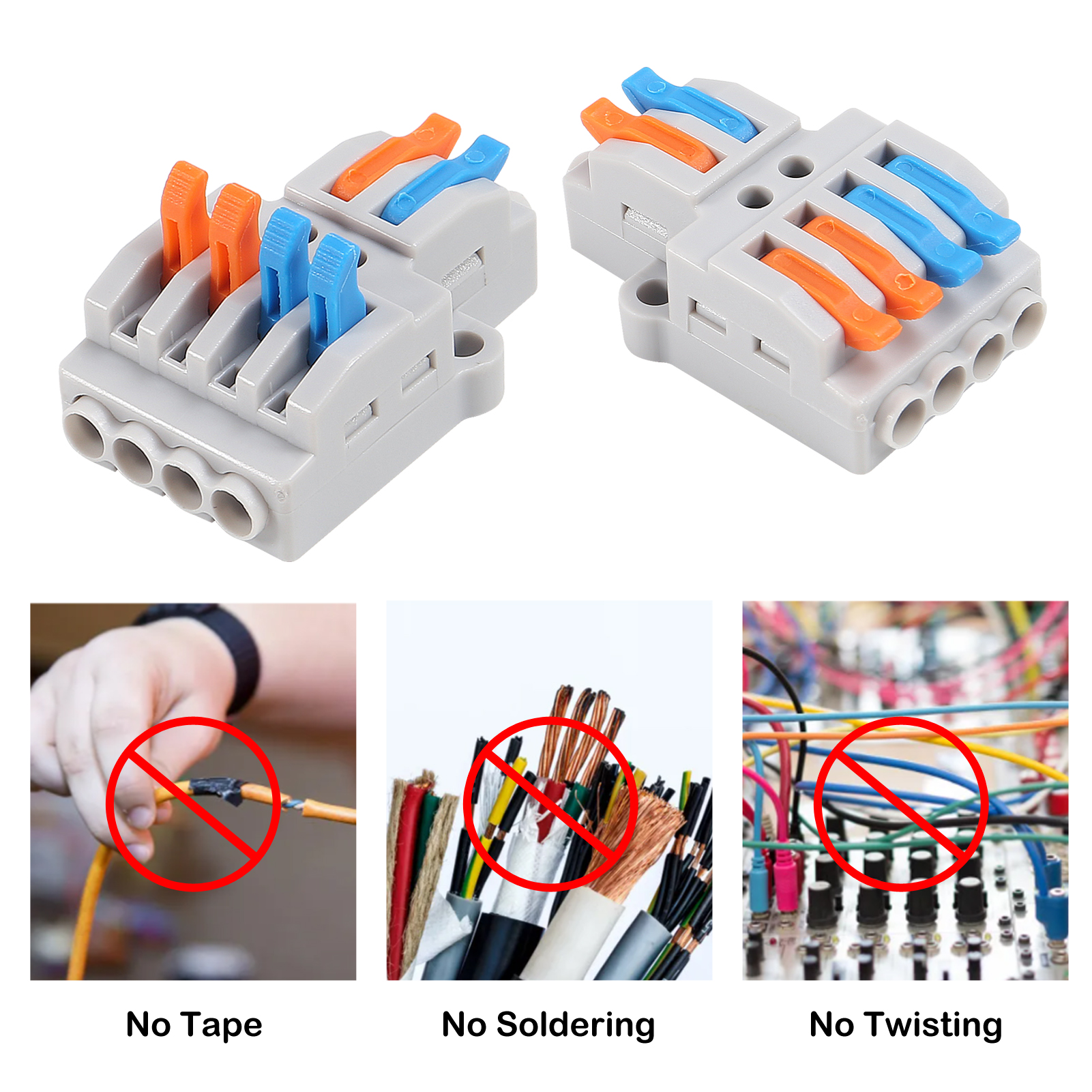 5 Pcs Compact Splicing Wire Connectors Assortment Pack Lever Connector ...