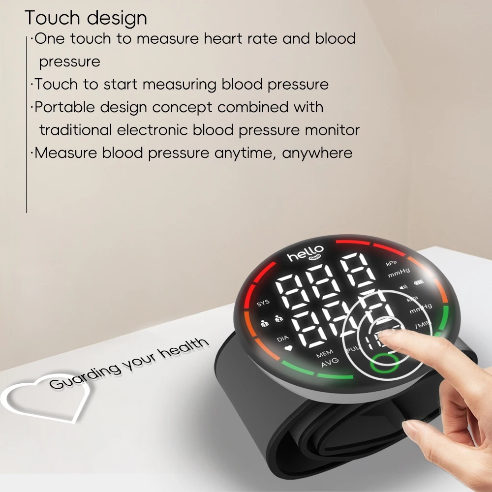 Wrist Sphygmomanometer Home Medical Blood Pressure Fully Automatic ...