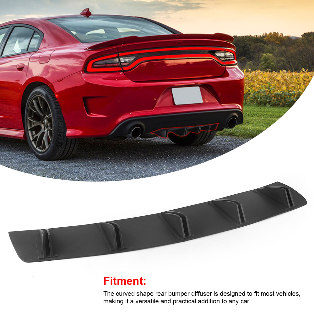 Rear Bumper Lip Diffuser 5 Fin Car Rear Bumper Chassis Carbon Fiber ...