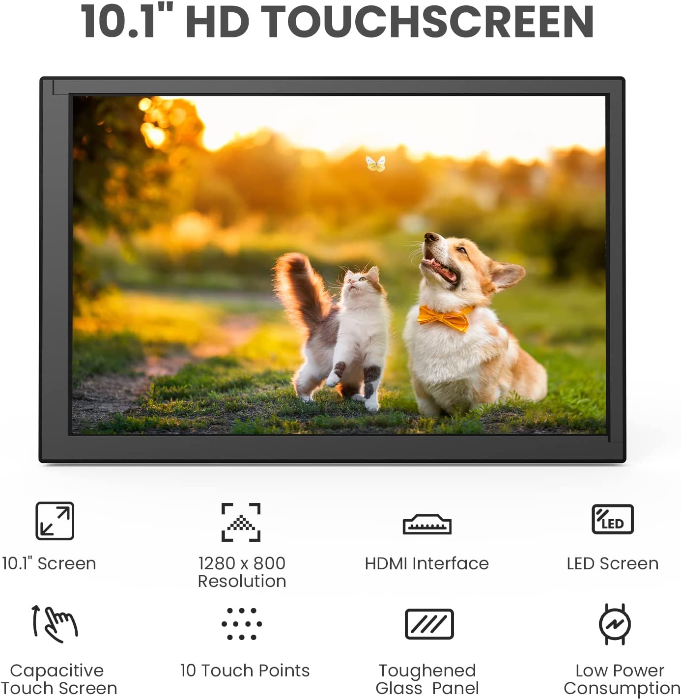 APROTII 10 inch Raspberry Pi Screen, 1280x800 IPS Raspberry Pi ...