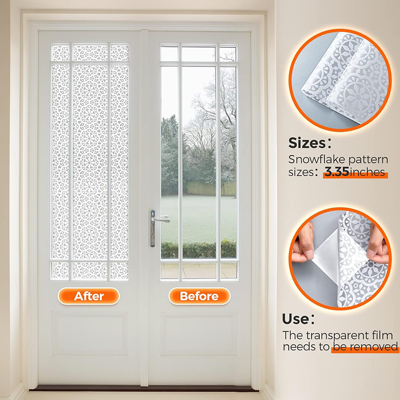 Vexpect Stained Window Glass Privacy Sticker, Frosted Glass Window Film ...