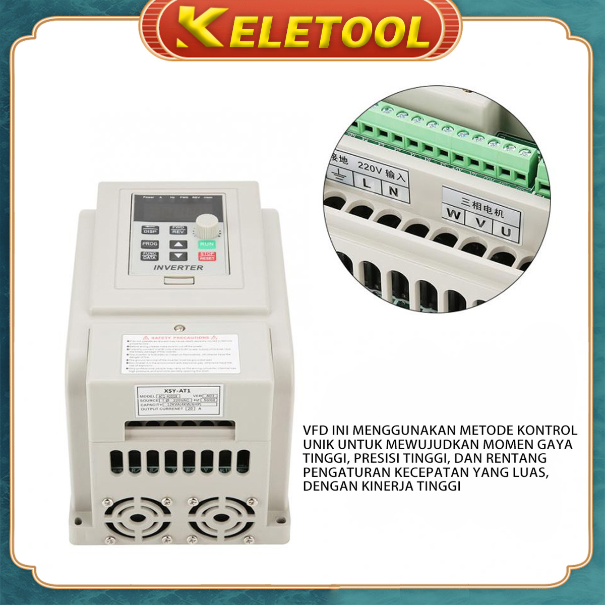 Single phase to three phase VSD VFD Frequency Inverter Input 220v ...