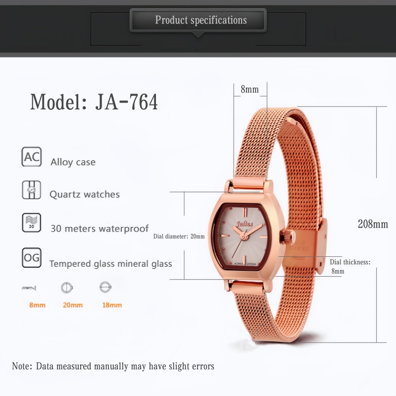 JULIUS compact and minimalist wine barrel shaped mesh belt waterproof ...