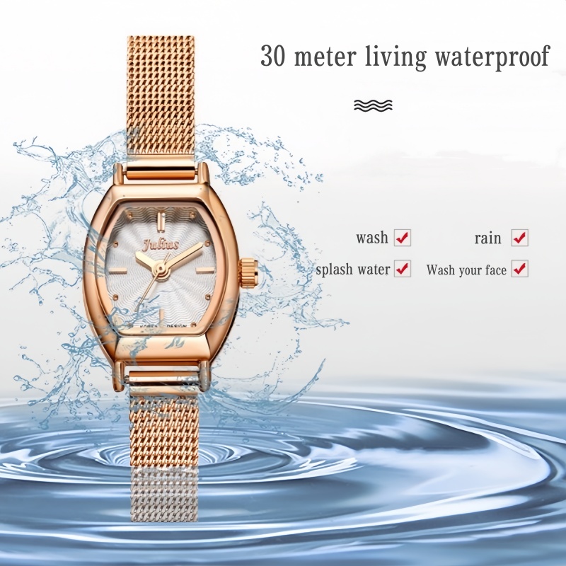 JULIUS compact and minimalist wine barrel shaped mesh belt waterproof ...
