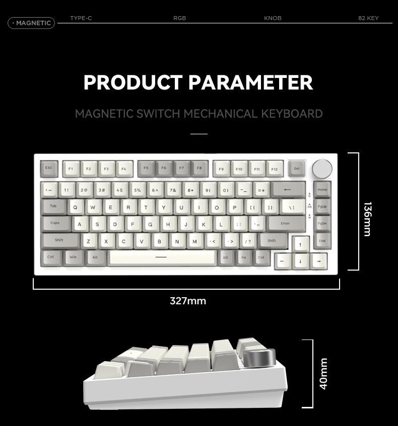 Attack Shark K85 New Mangetic Switch wired Mechanical Keyboard ...