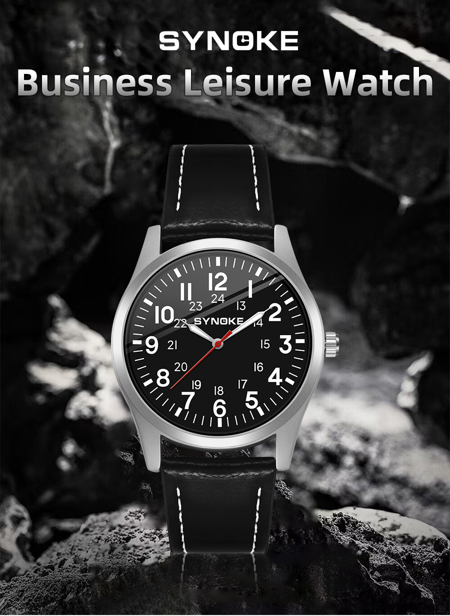 SYNOKE Watch for Men Casual Fashion Quartz/leather Sports Watch ...