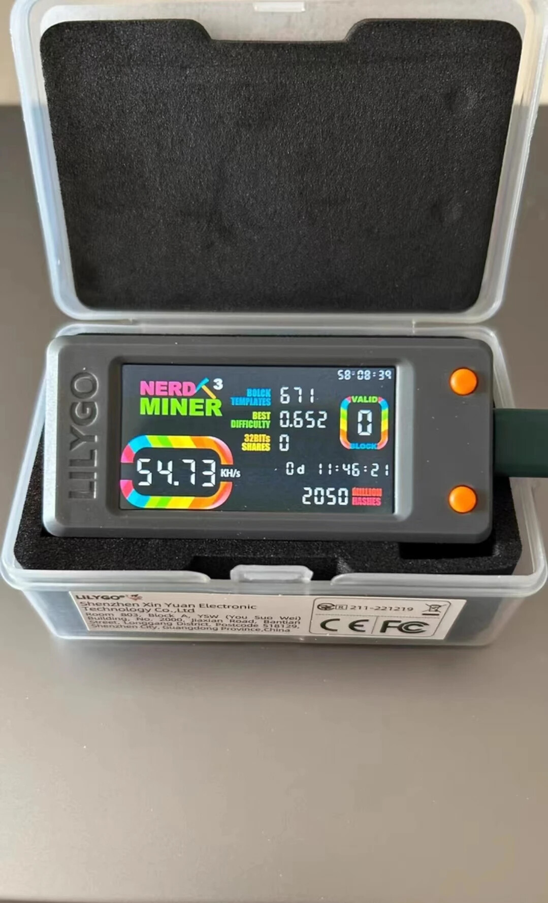 ⭐⭐⭐offical NerdMiner V2 78KHS T-display s3 Bitcoin Solo Lottery Miner ...