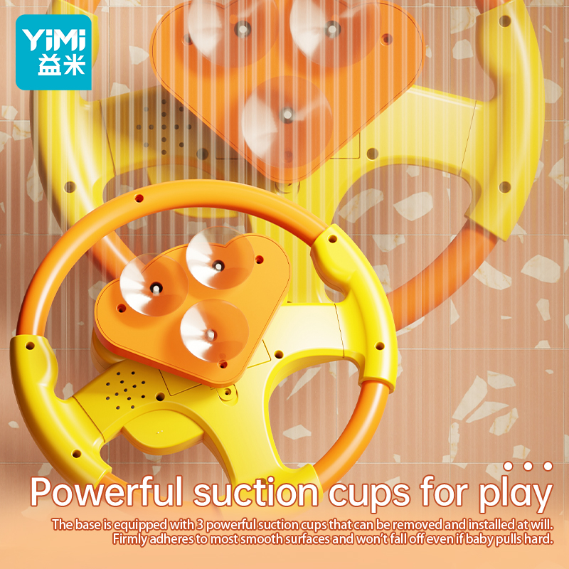 YIMI Car Steering Toys Music Simulation Steering Wheel Toys Baby Steering Toys Kids Steering ...