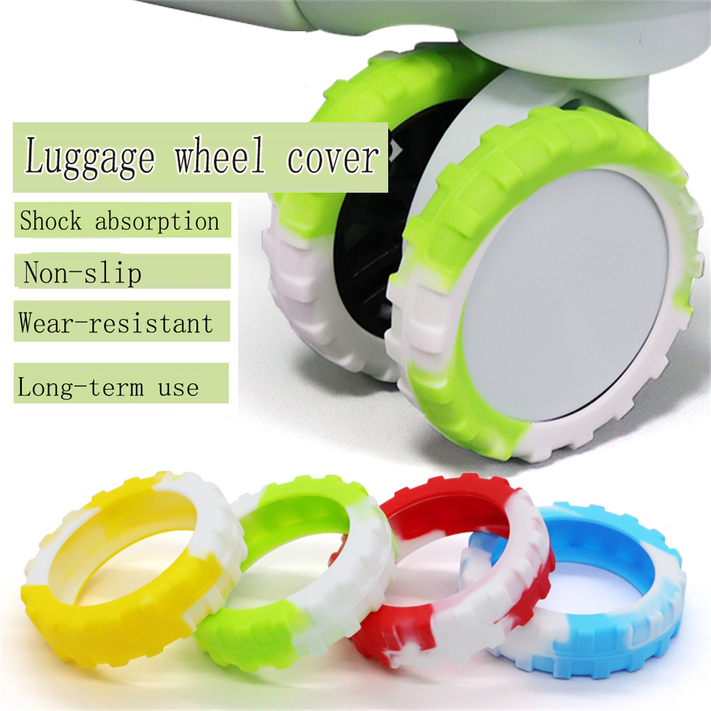 Thickened 8PCS Luggage Wheel Protector Suitcase Wheels Ring Rubber Ring ...