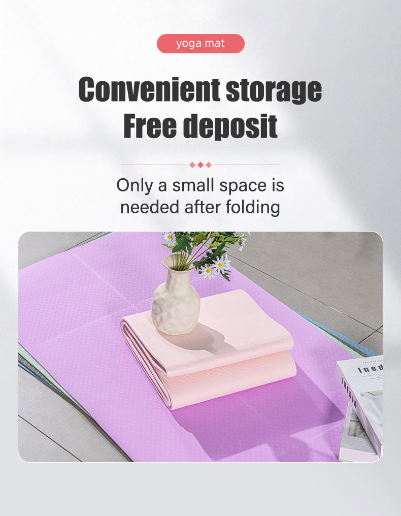 One Piece Yoga Mat Foldable Children Nap Anti-slip Shock Absorption ...