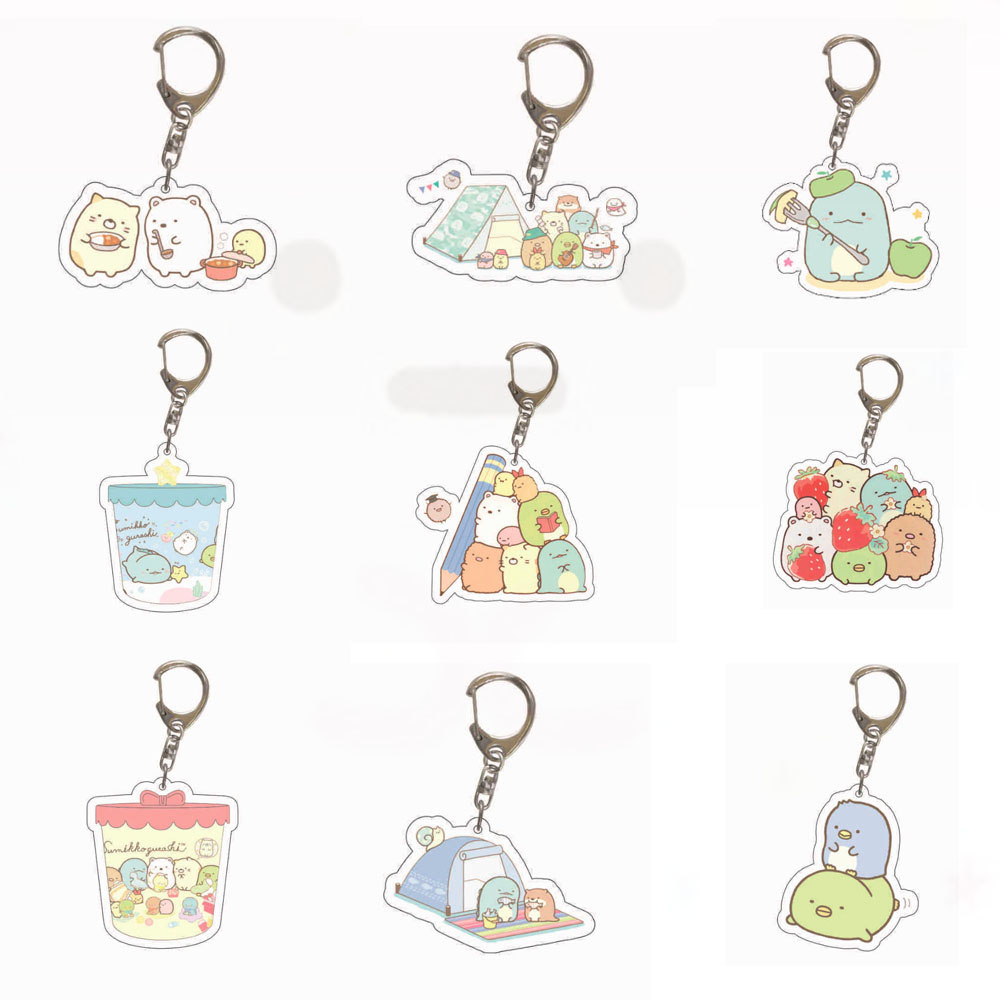 Sumikko Gurashi Doll Key Chain Pendant Cartoon Key Ring Keychian ...