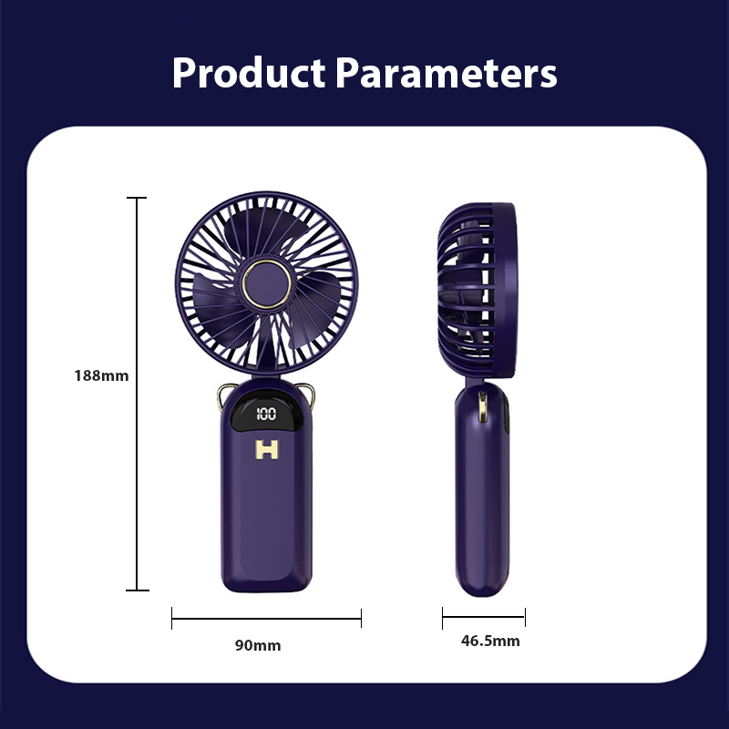HODEKT 5 Modes Handheld Fan Mini Portable Foldable Small Fan Digital ...