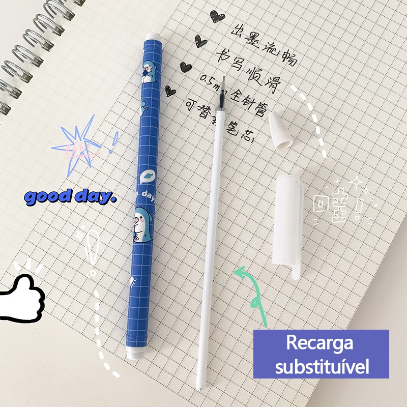 6pc/set hot erasable pen neutral pen full needle tube 0.5 needle tube ...