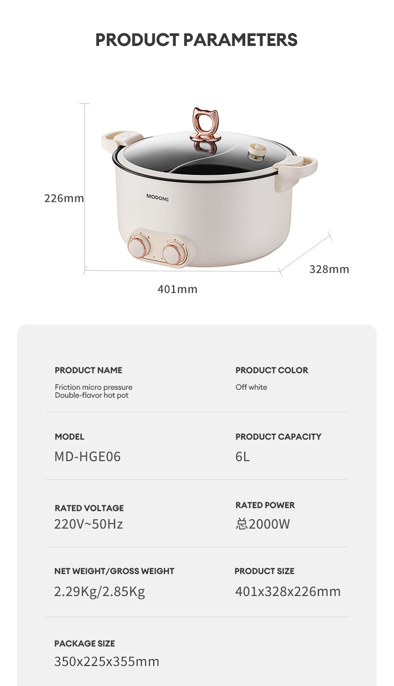 【Malay Plug】MODONG 6L/8L Yuanyang Hot pot Large Capacity Steamboat ...