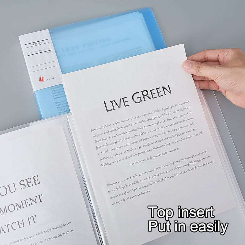 A4 Transparent Document Booklet Insert Folder Multi-Layer Document ...