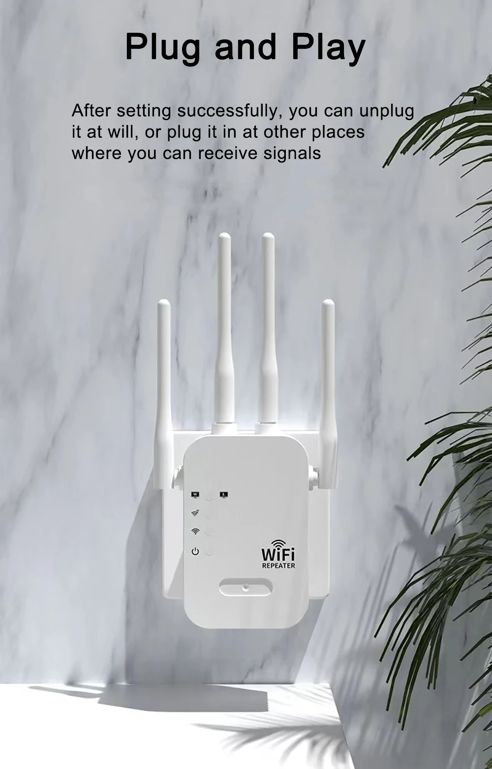 (Local Shipment) 1200Mbps WiFi Repeater Signal Booster Wireless 5G 2.4G Dual-band WIFI Extender ...
