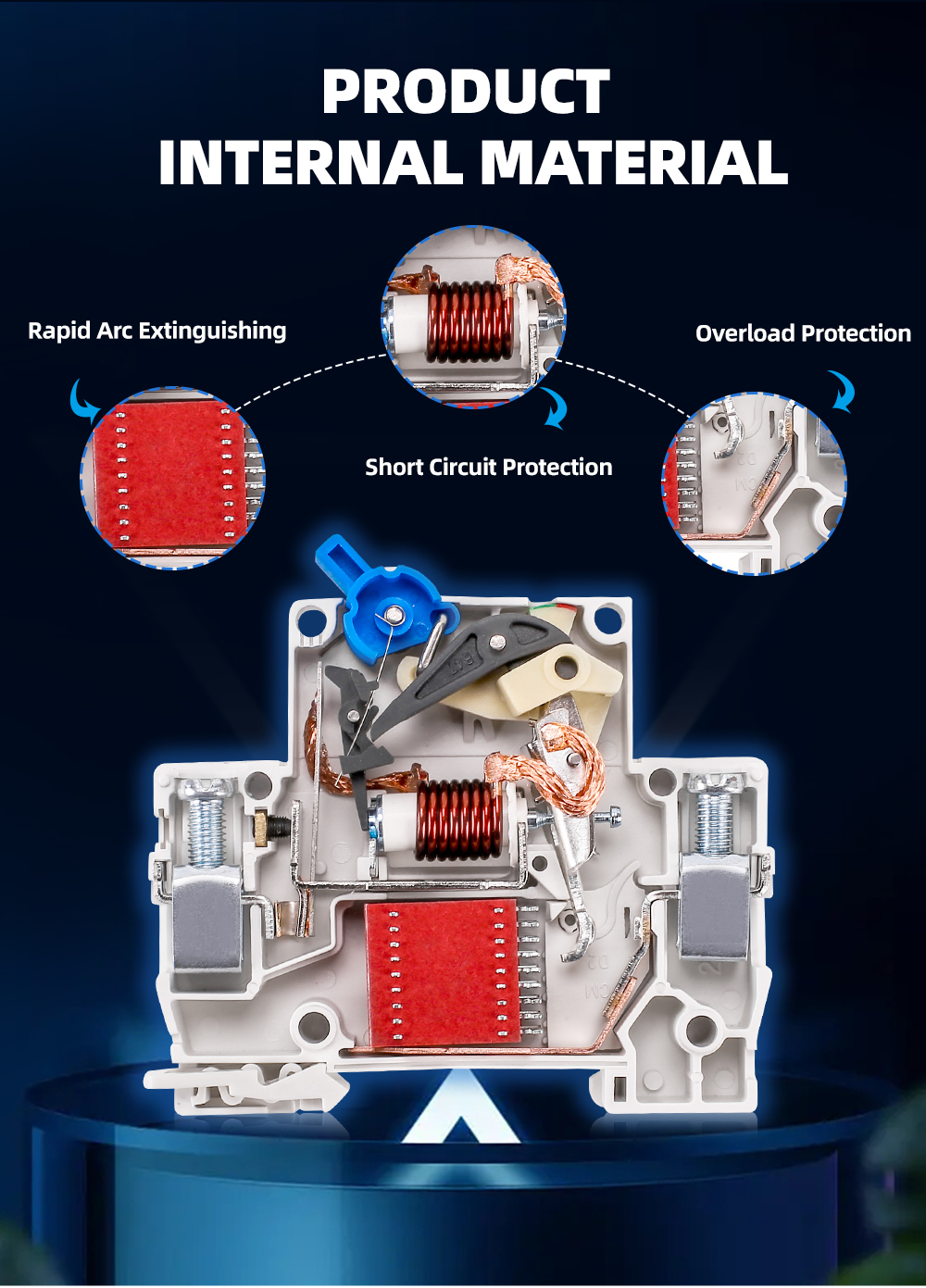 TAXNELE AC MCB 1P 2P 3P 4P 230V 400V 6KA Mini Circuit breaker Air Switch 6A 10A 16A 20A 32A 40A ...
