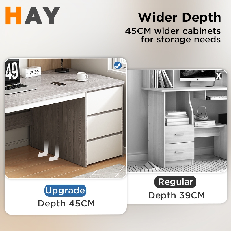 Study Table Meja Belajar Study Desk With Drawer Computer Study Table ...