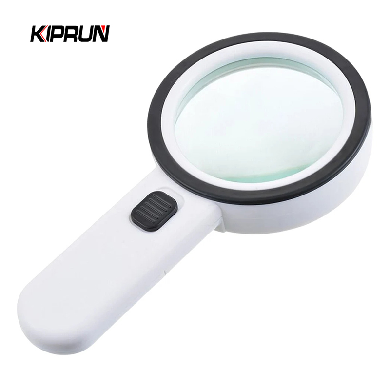 KIPRUN Magnifying Glass with Light, 30X Handheld Large Magnifying Glass ...