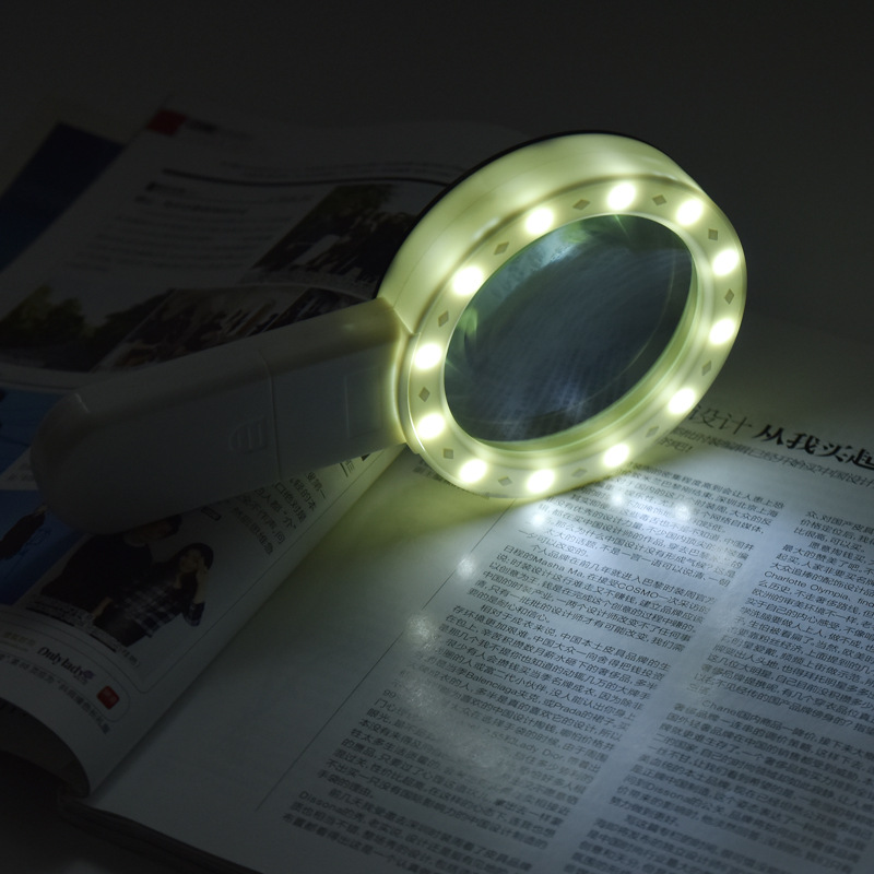 KIPRUN Magnifying Glass with Light, 30X Handheld Large Magnifying Glass ...