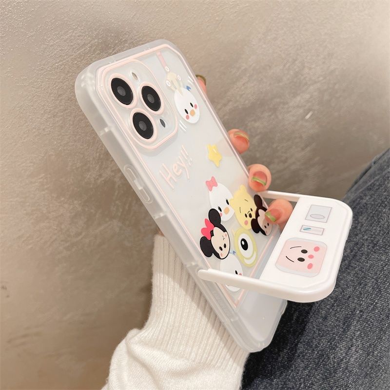 Glitter Disney cartoon cute Invisible Bracket For oppo A57 A77 A77S ...