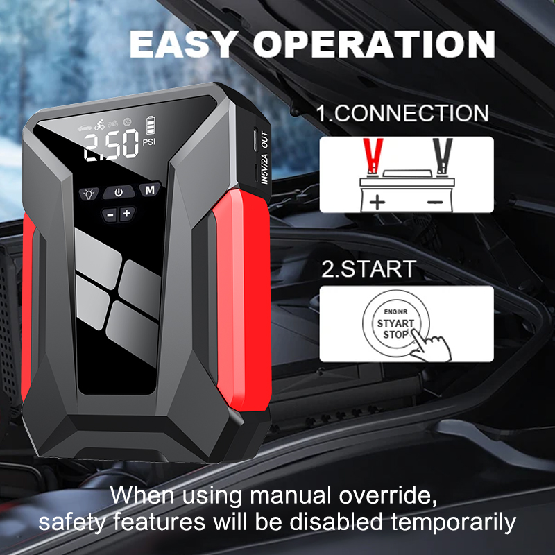 99800mAh 12V Car Jump Starter Power Bank Portable Car Jumper Starter ...