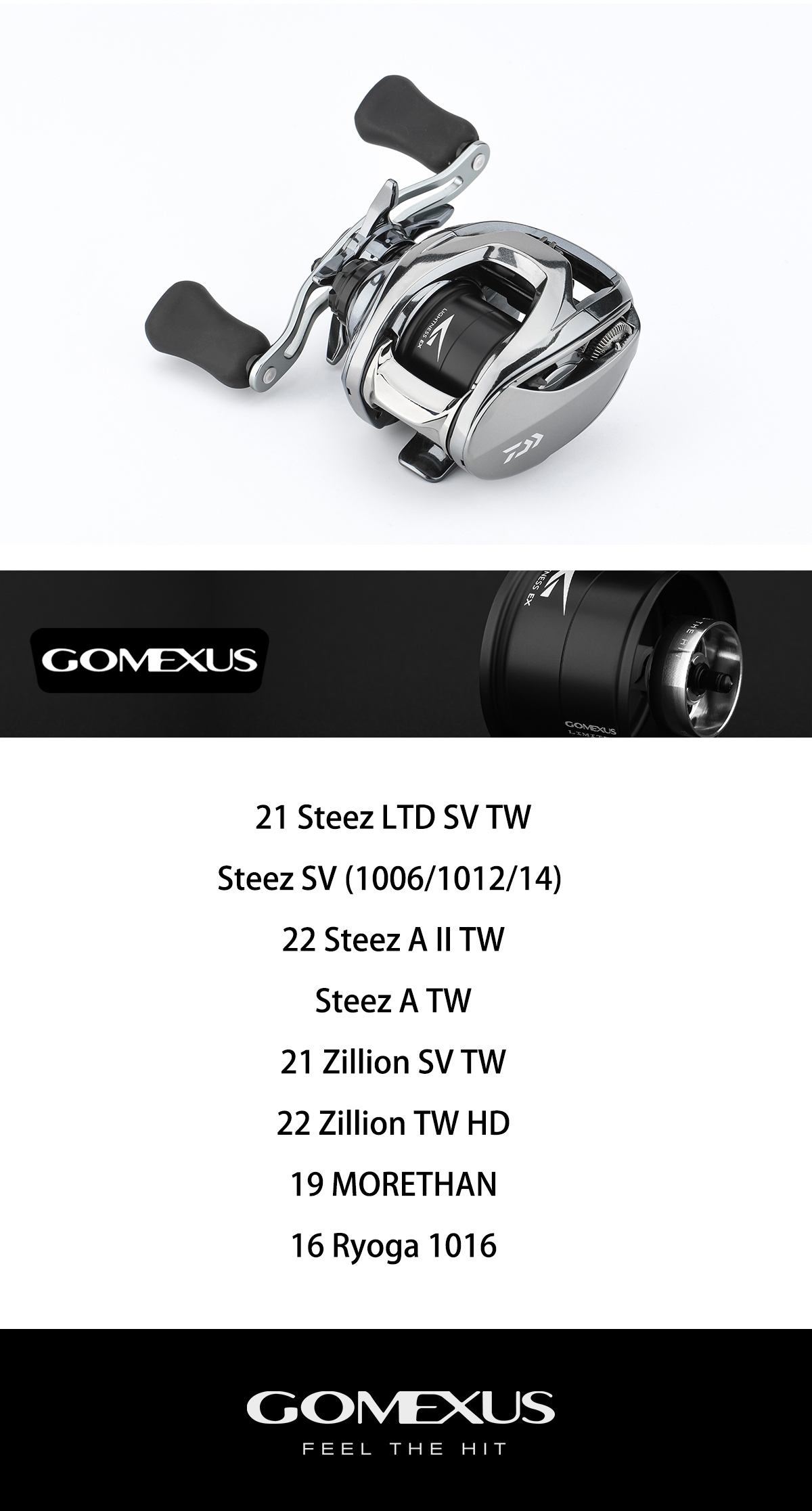 Gomexus Shallow Spool For Daiwa Steez Zillion Morethan Ryoga ...