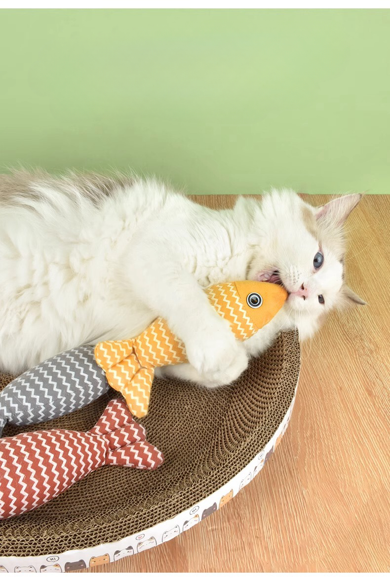 CatFun 2025 Cat Toy Fish Self-Playing Catnip Plush Toy Interactive ...