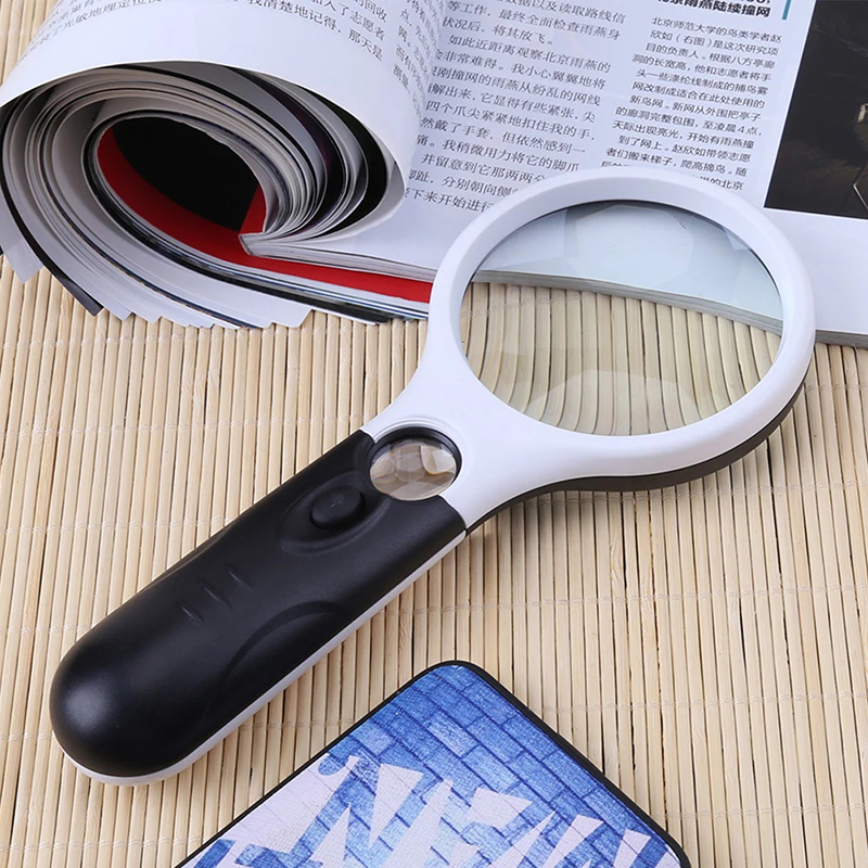 KIPRUN LED Magnifying Glass Lens, 45x3 Mini Pocket Handheld Microscope ...
