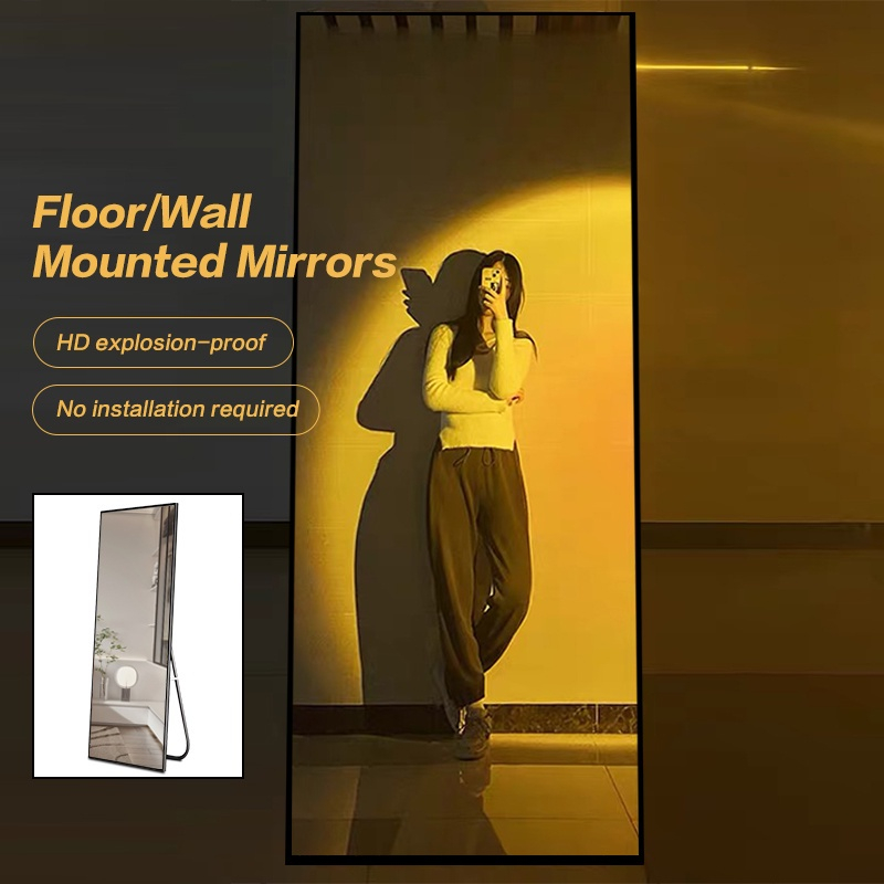 155*45CM mirror wall mirror with stand whole body bathroom mirror full ...