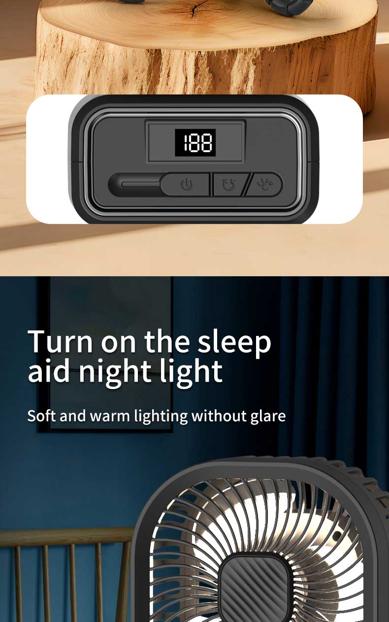 Oscillating baby stroller portable mini fan/small night light/ultra ...