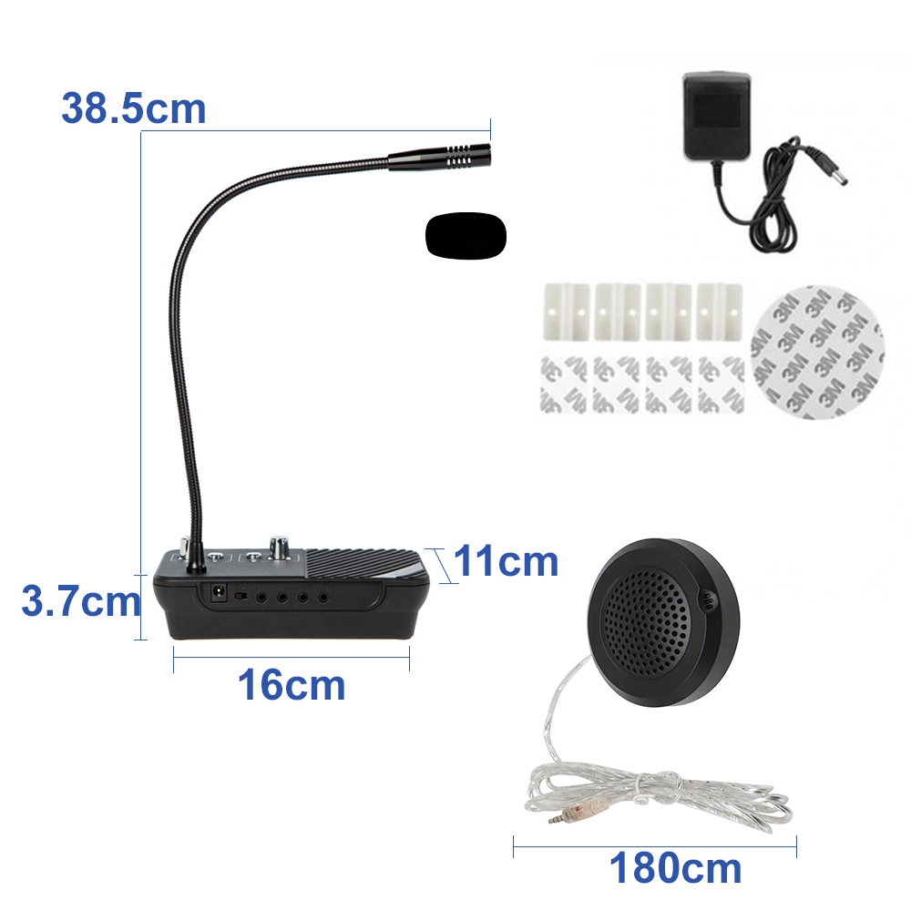 Window intercom speaker Two Way Speaker Mic Window Microphone and ...