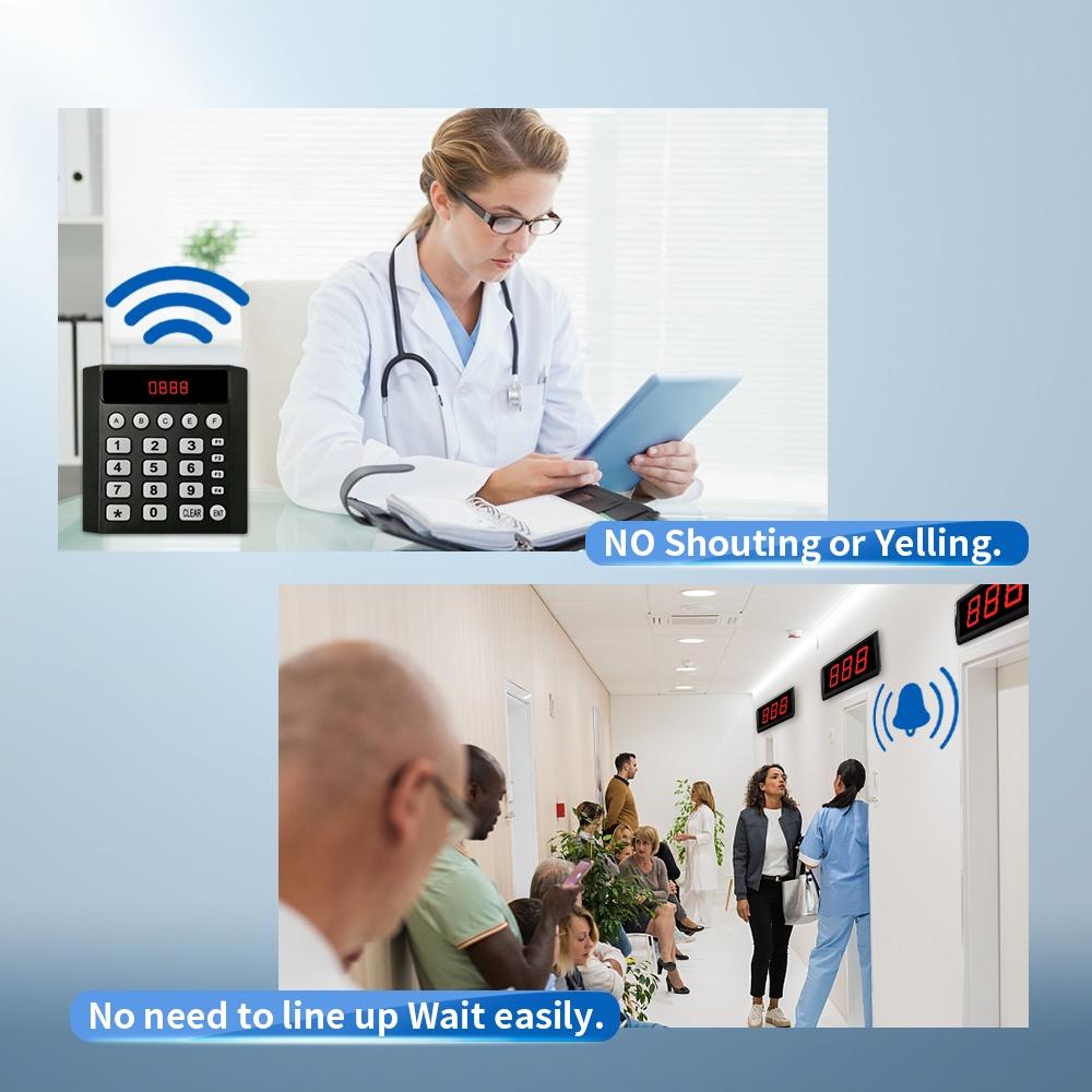Queue Wireless Calling System Que Number Machine for Clinic Kitchen ...