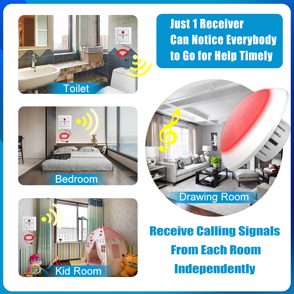 Nurse Calling Bell System Wireless Hospital Call Patient Pager Calling ...