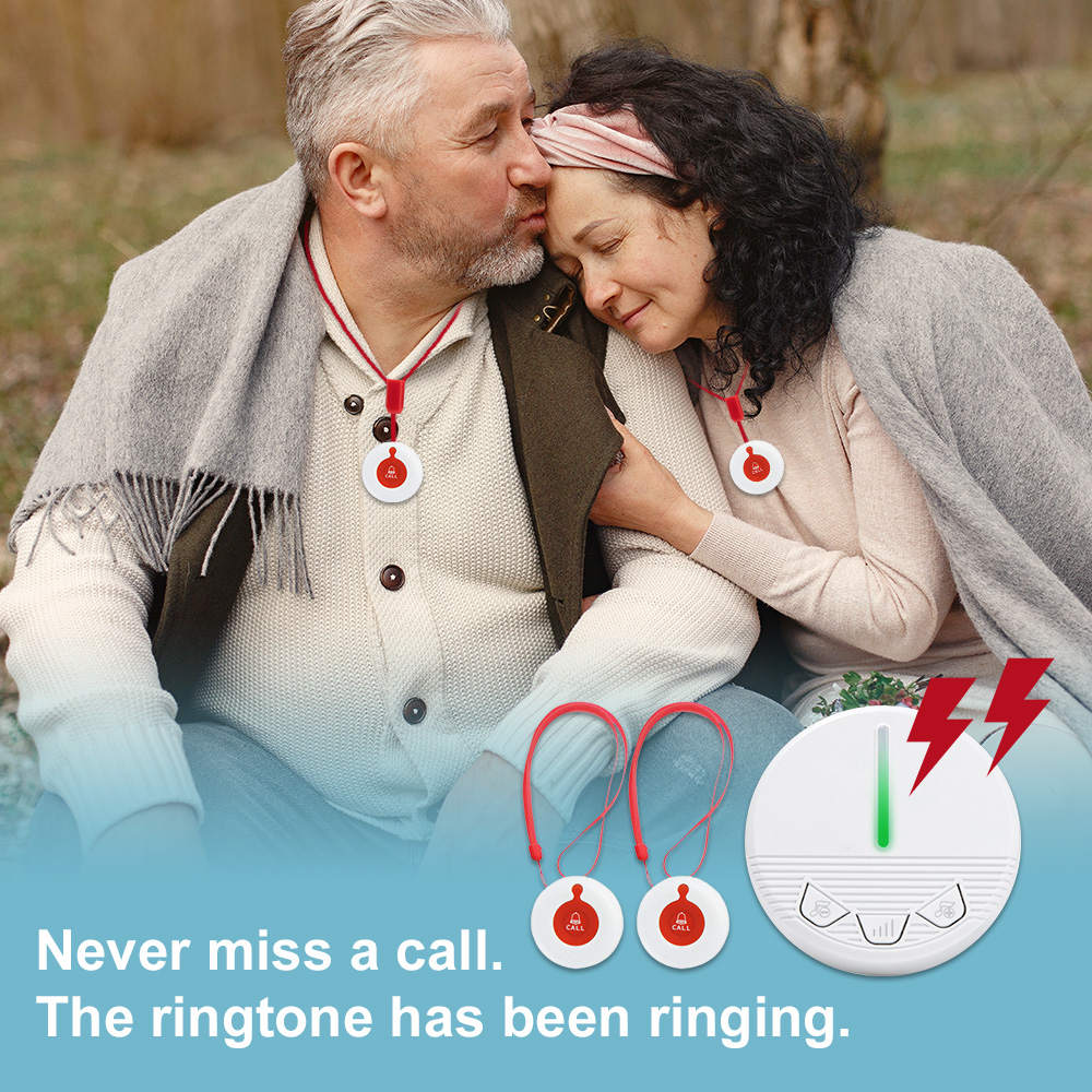 SOS Button Elderly Emergency Alarm for Elderly Caregiver Pager Wireless ...