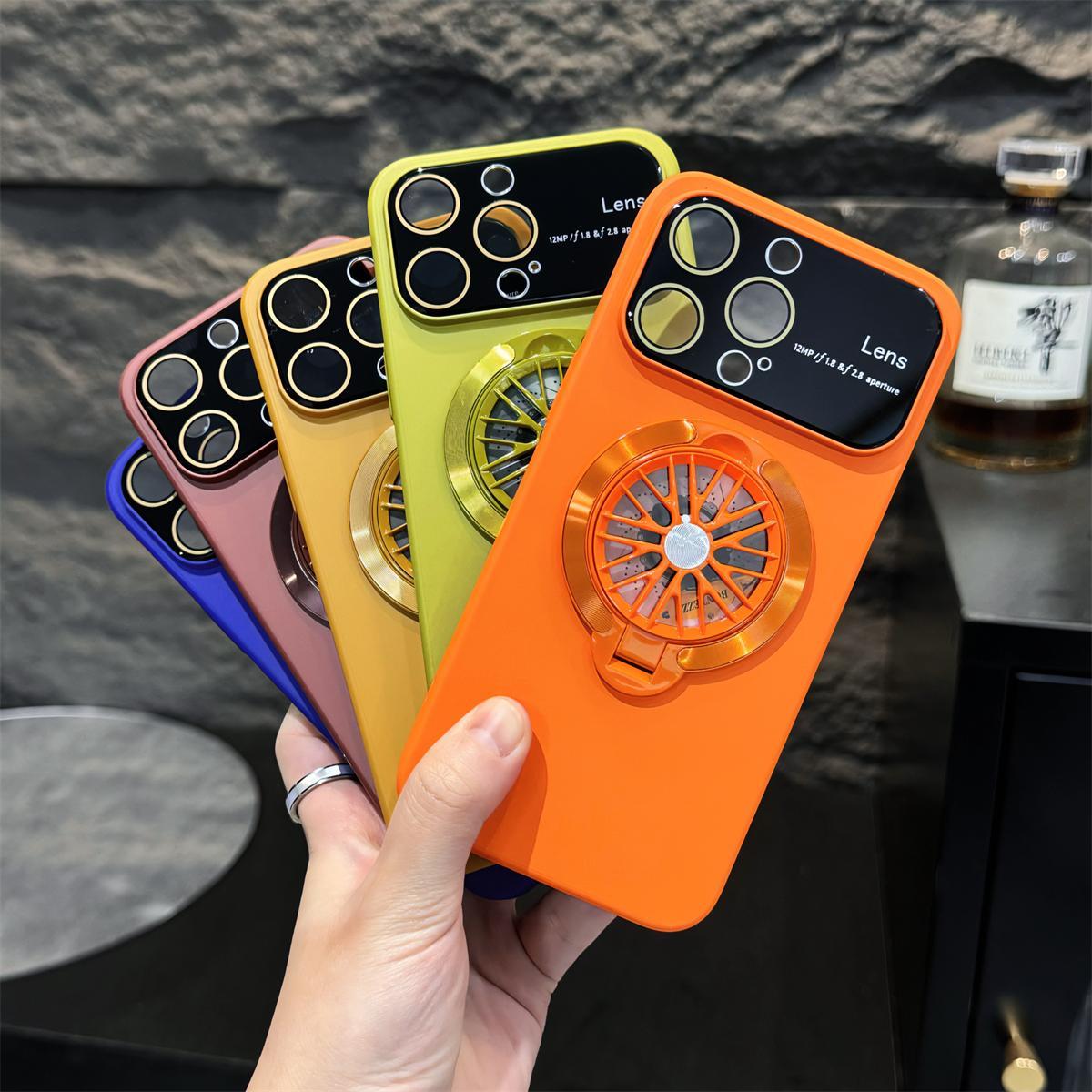 Luxury matte rotating gyroscope bracket 15 Pro max phone case for ...